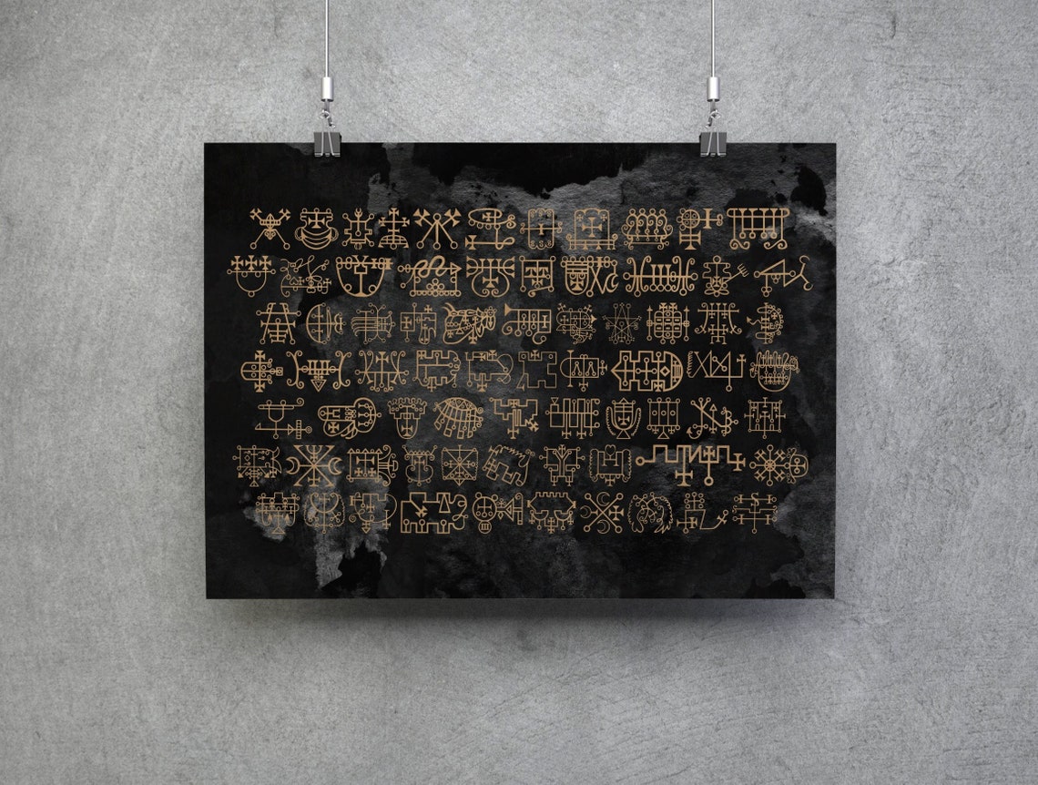 Ars Goetia Demon Sigils Premium Poster Museum-grade Matte Finish Fine ...