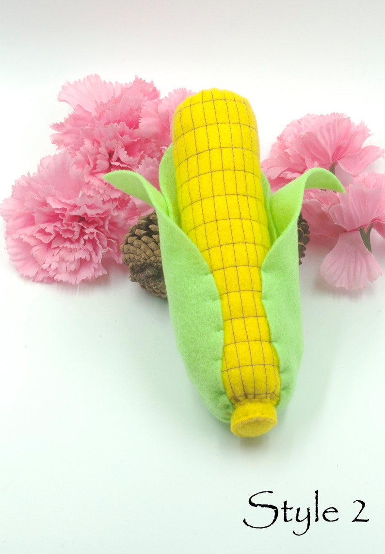 Felt Food Corn Play Kitchen Felt Food Maize Block Pretend - Etsy