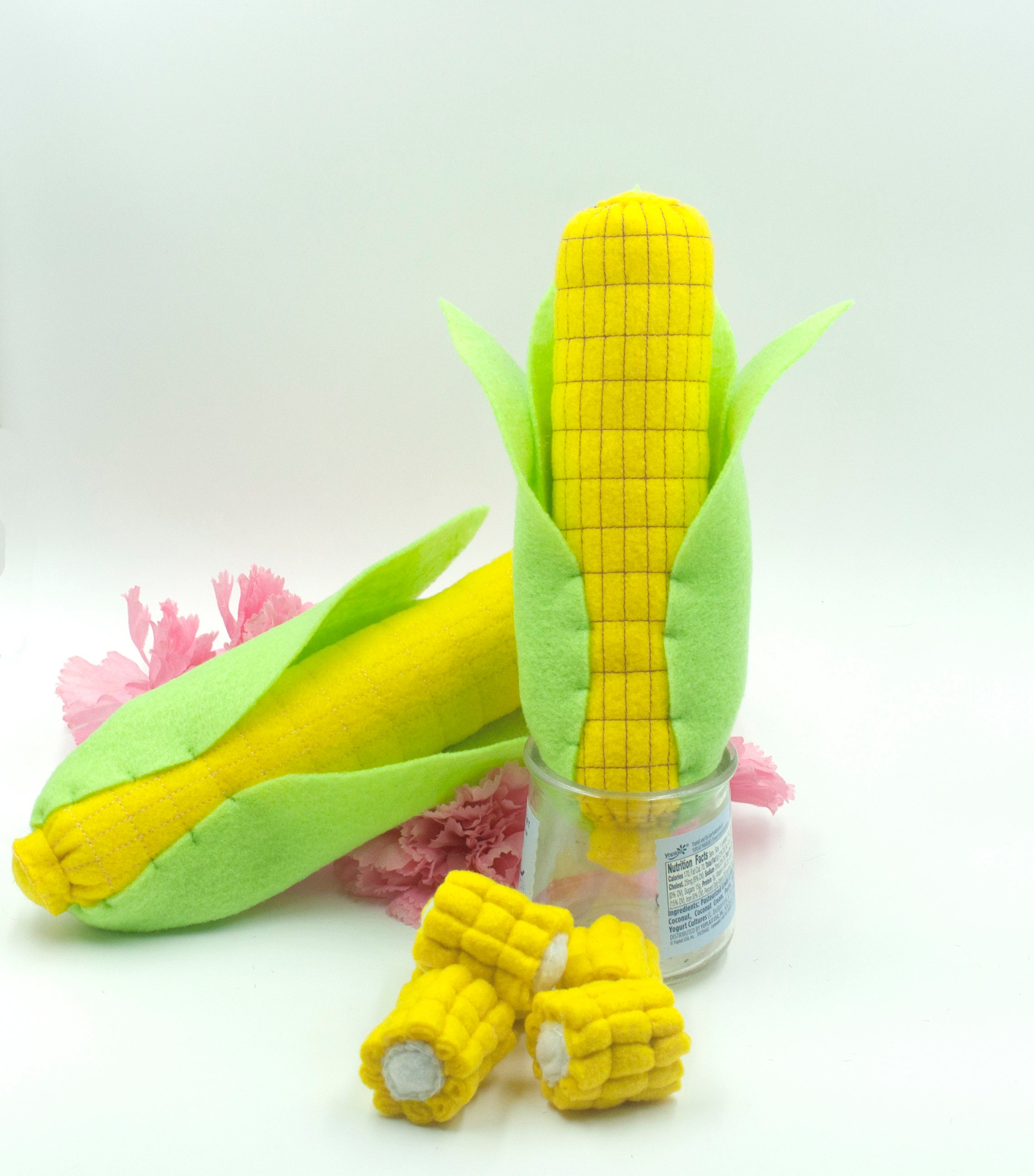 Felt Food Corn Play Kitchen Felt Food Maize Block Pretend - Etsy