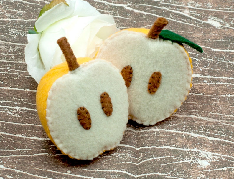 Felt Play Food Apple Play Food Pretend Food for Play - Etsy