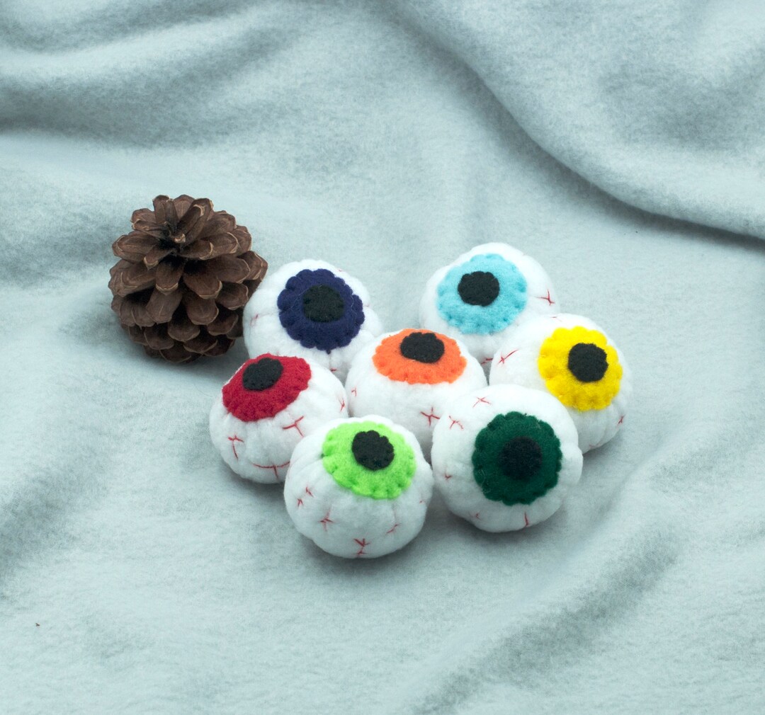 Halloween Felt, Halloween Decoration, Felt Eyeball-pack of 7 - Etsy