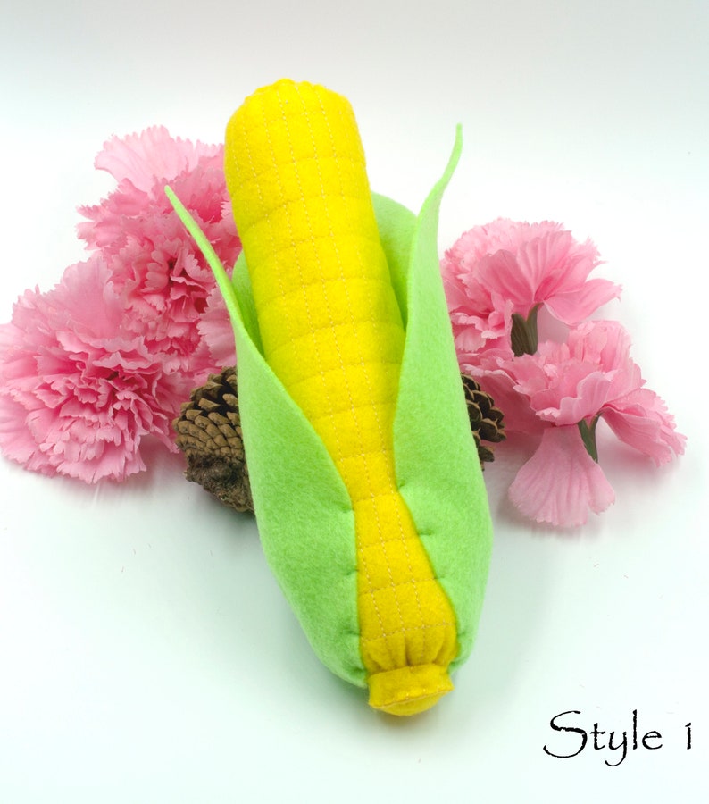 Felt Food Corn Play Kitchen Felt Food Maize Block Pretend - Etsy