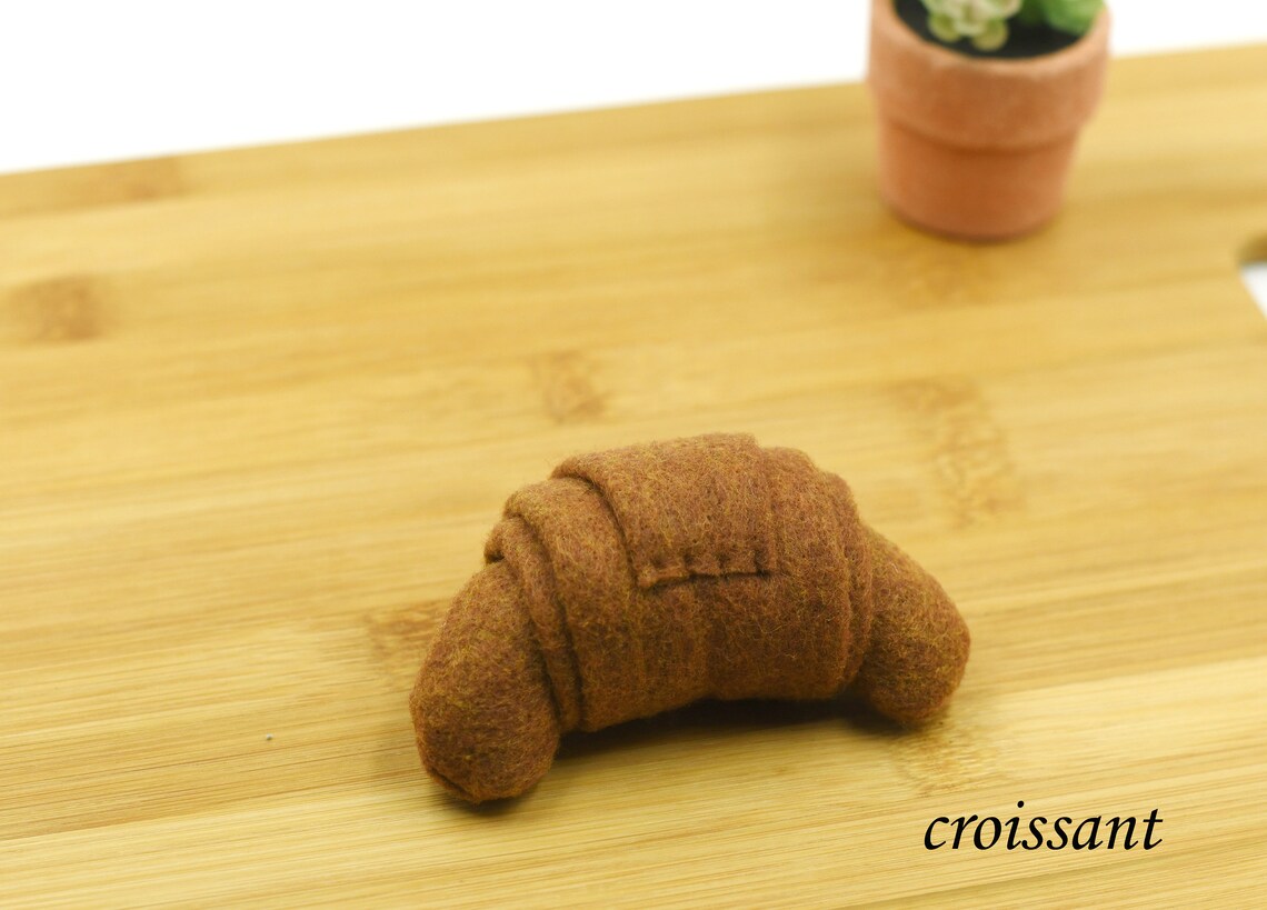 Felt Play Food, Pretend Play Food, Felt Bread Set, Felt Croissant, Home ...