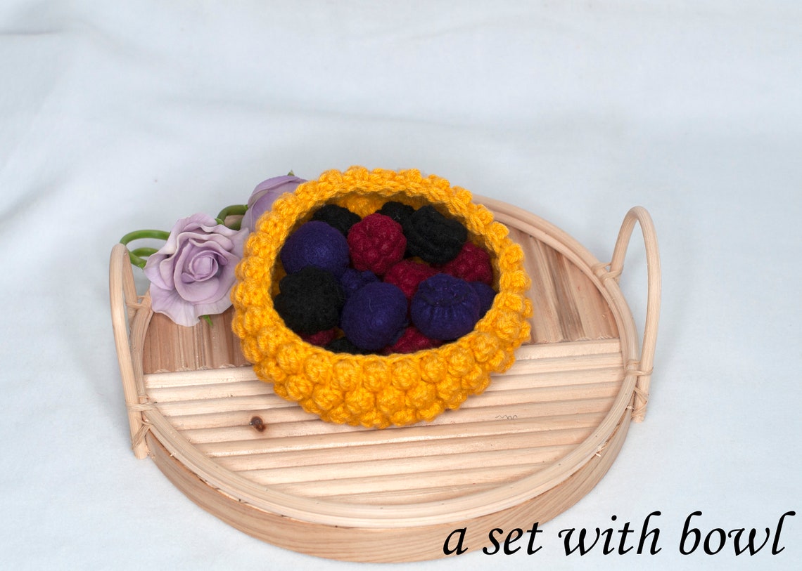 Felt Food Berries Set Felt Blueberry Felt Raspberry Felt - Etsy