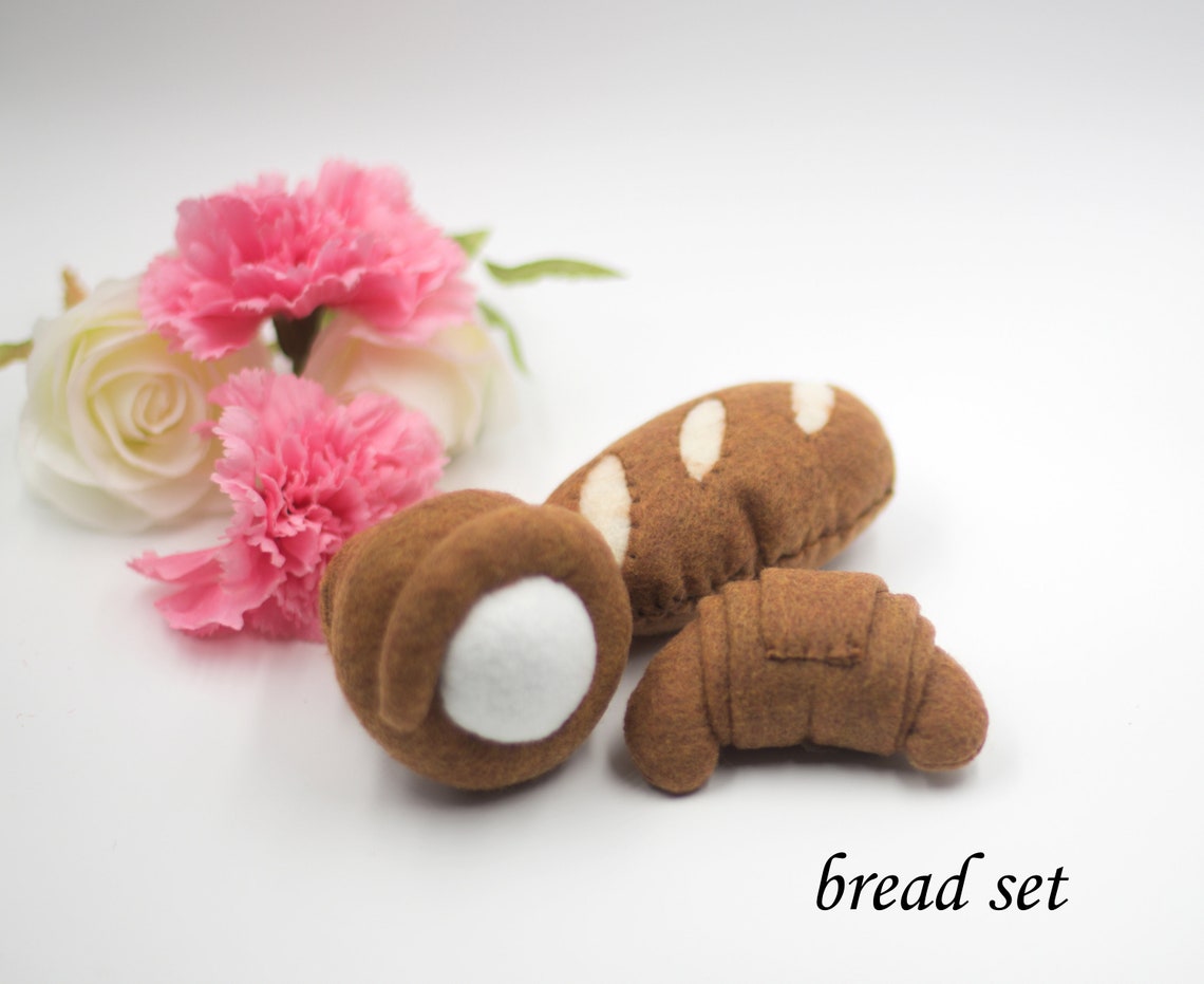 Felt Play Food Pretend Play Food Felt Bread Set Felt - Etsy