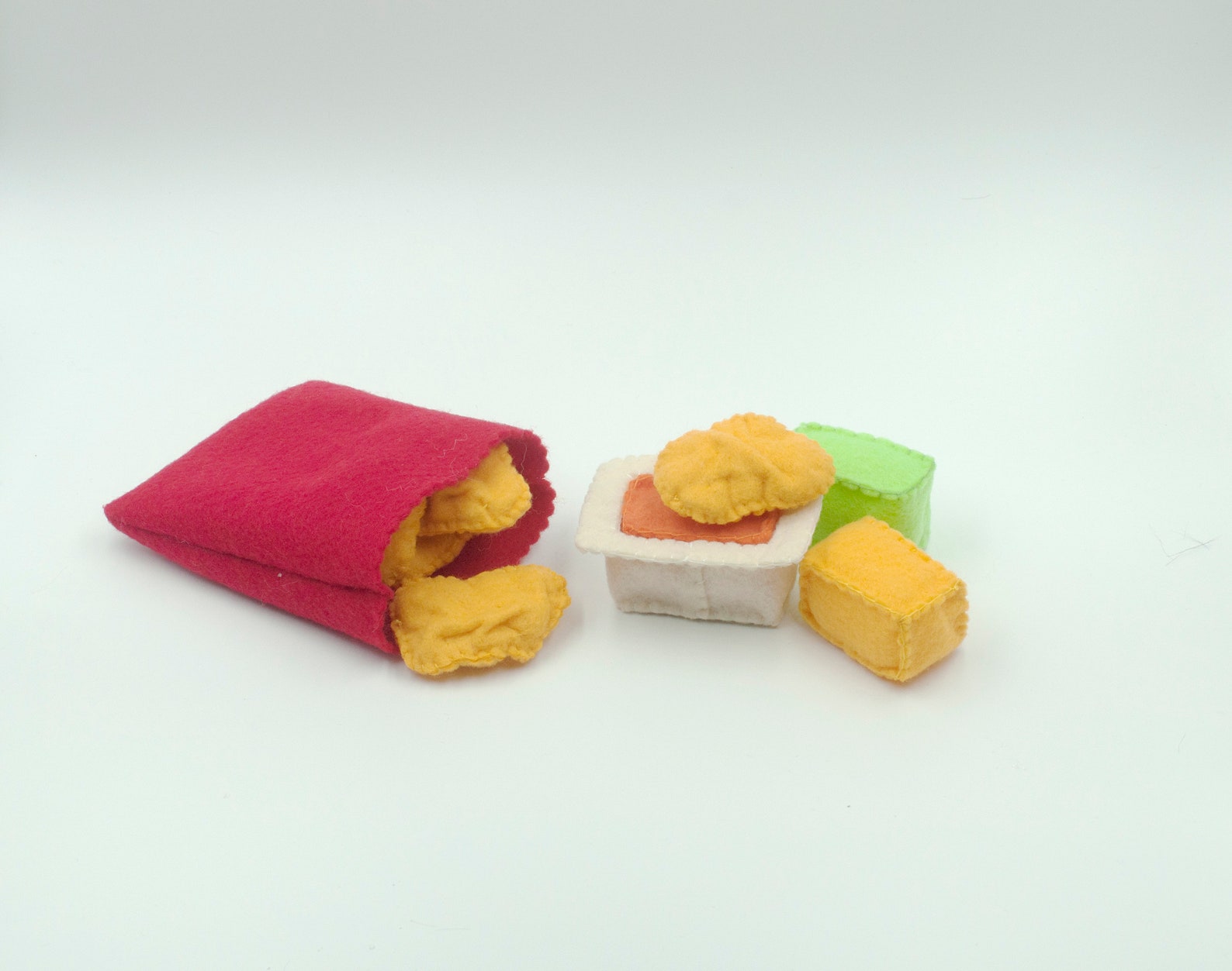 Felt Play Food Chicken Nuggets, Pretend Food, Play Kitchen - Etsy