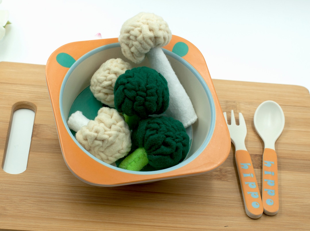 Felt Broccoli or Cauliflower: Pretend Play Food - Etsy