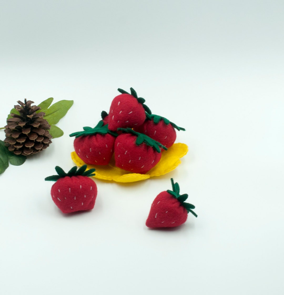 Felt Food Strawberry, Play Food, Pretend Food, Felt Fruit, Felt Play ...