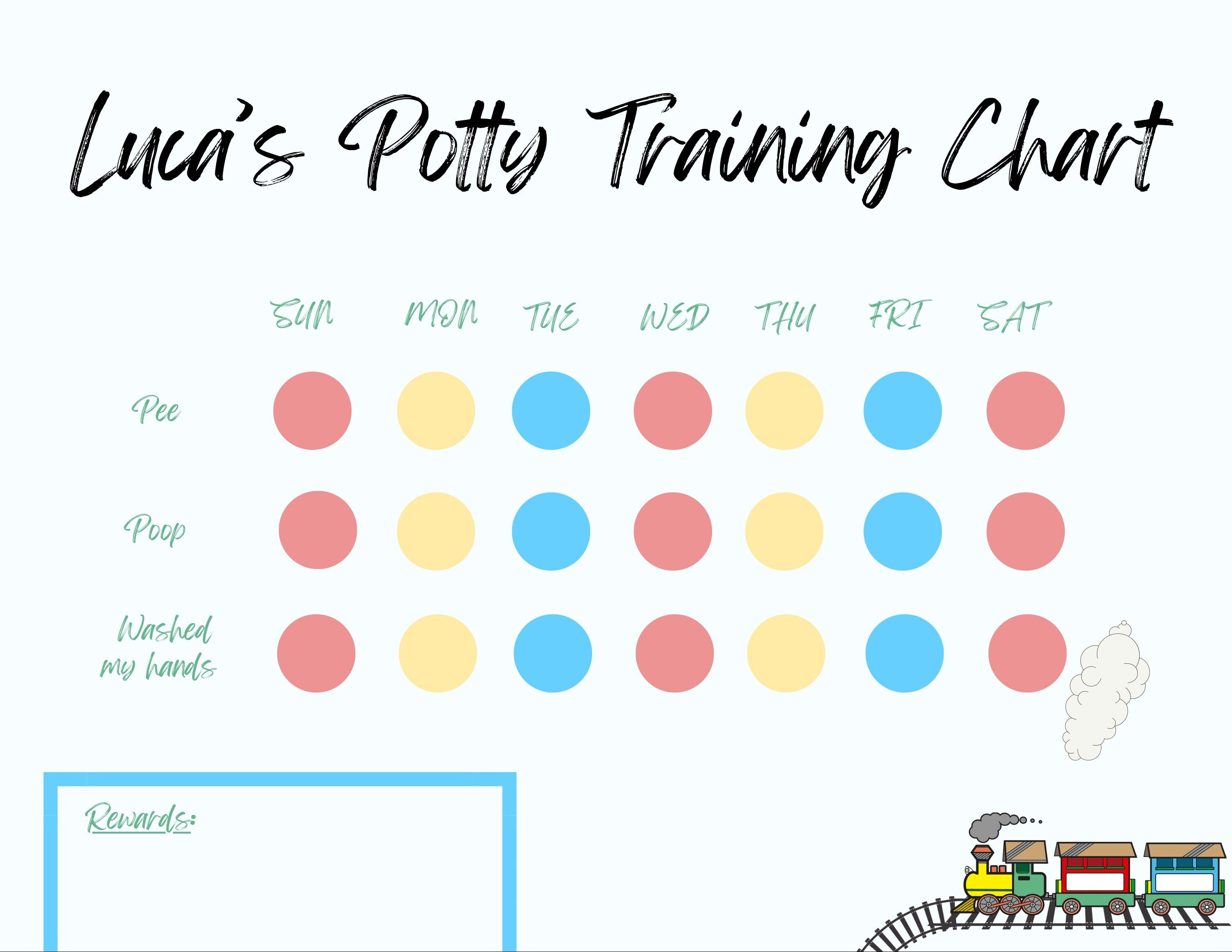 Customizable Potty Training Chart - Etsy