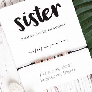 Morse Code Sister Bracelet,sister Christmas Present,gift for Sister ...