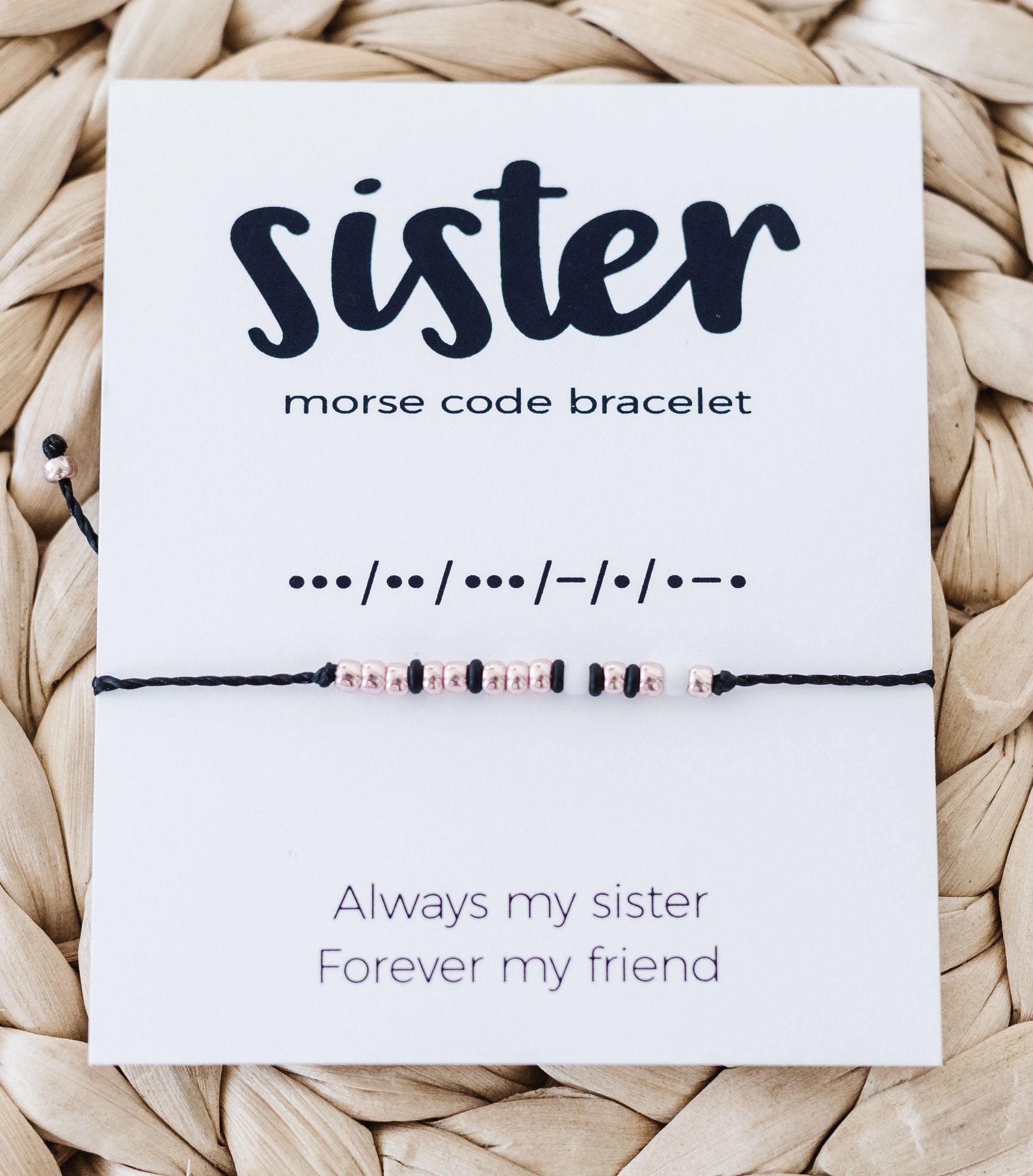 Morse Code Sister Braceletsister Christmas Presentgift for - Etsy