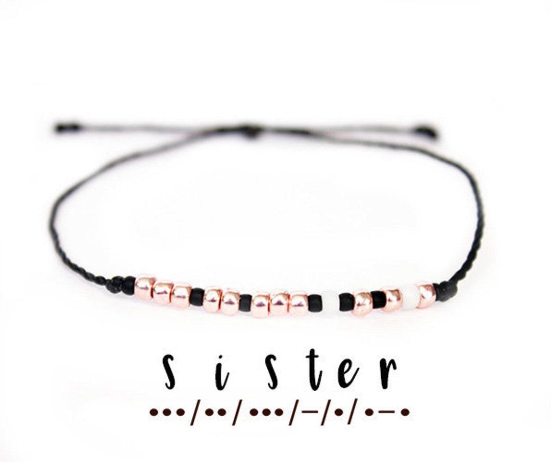 Morse Code Sister Bracelet,sister Christmas Present,gift for Sister ...