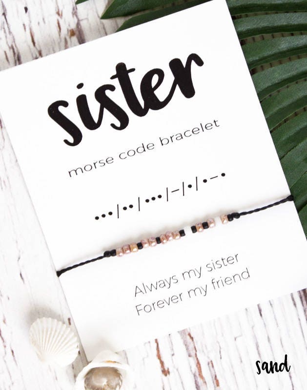 Morse Code Sister Braceletgift for Big or Little Sister | Etsy