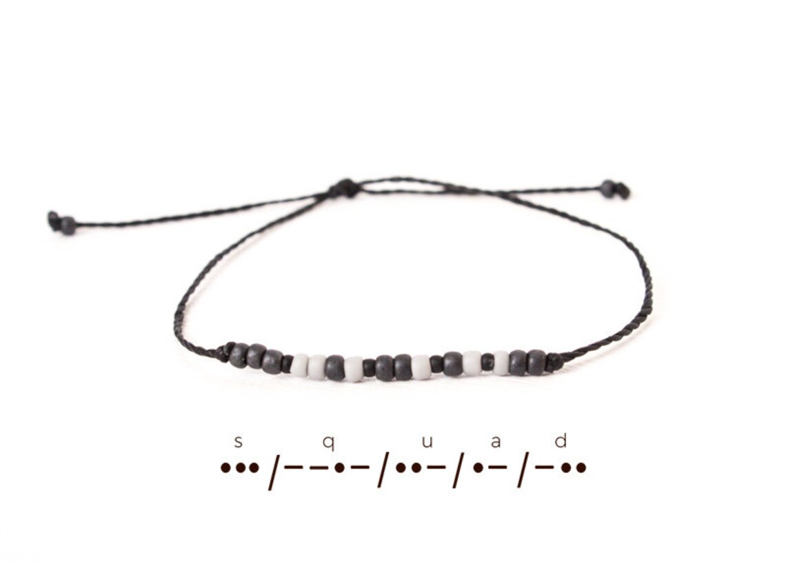 Squad Morse Code Braceletmatching Friendship Bracelets | Etsy