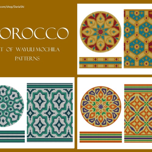 PATTERN: THAILAND Set of Wayuu Mochila Patterns Wayuu Bag | Etsy