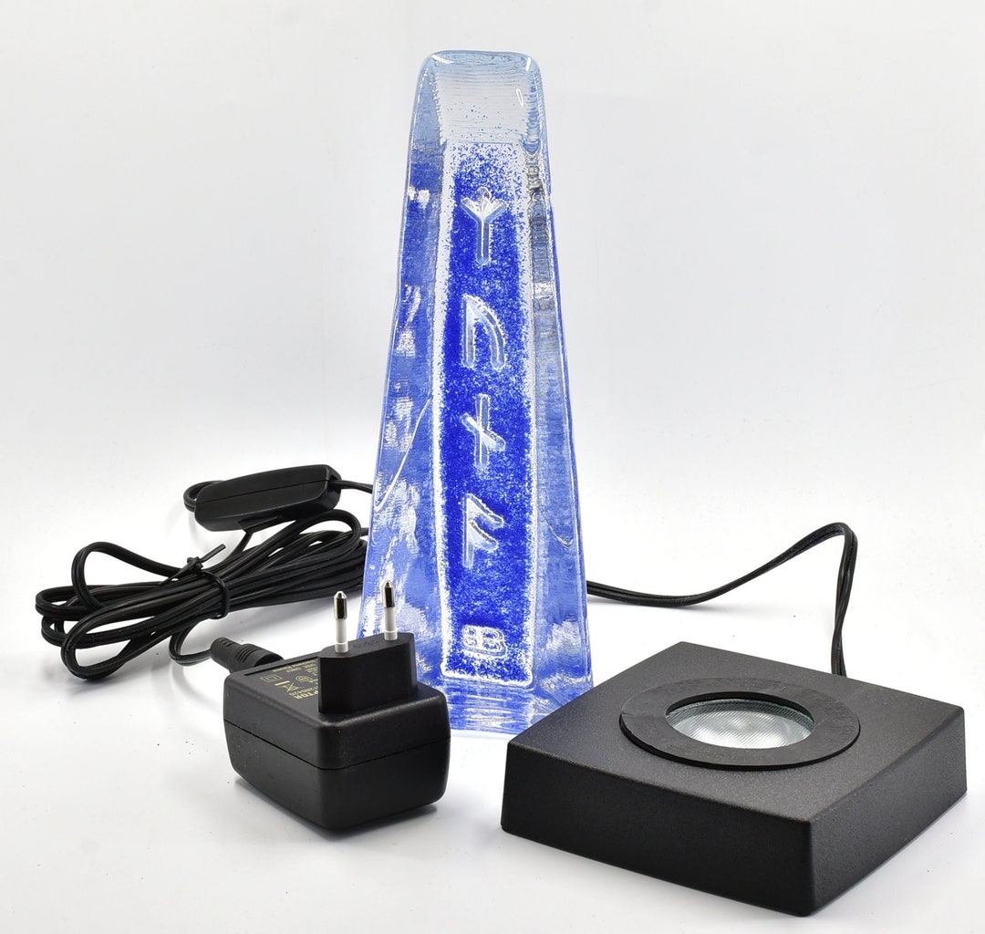 Glass Obelisk by Bergdala With Halogen Floor Lamp RUNA Glashütte Sweden ...