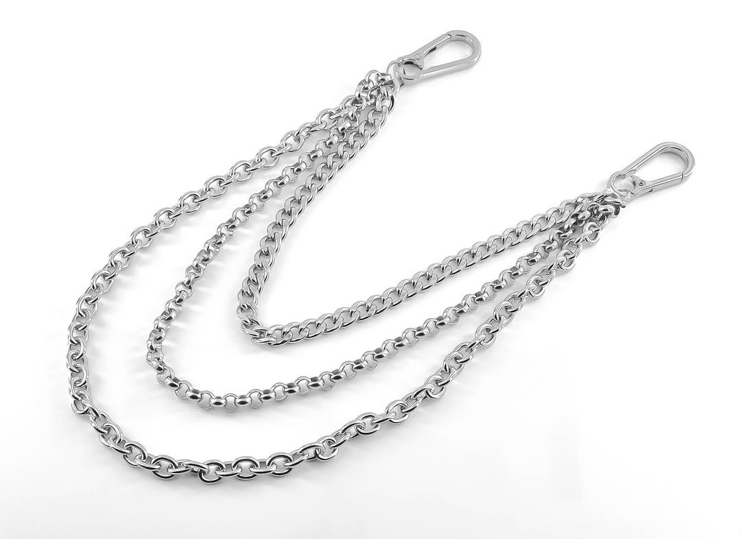 Stainless Steel Key Chain Trouser Chain Wallet Chain Curb Chain 3 Rows ...