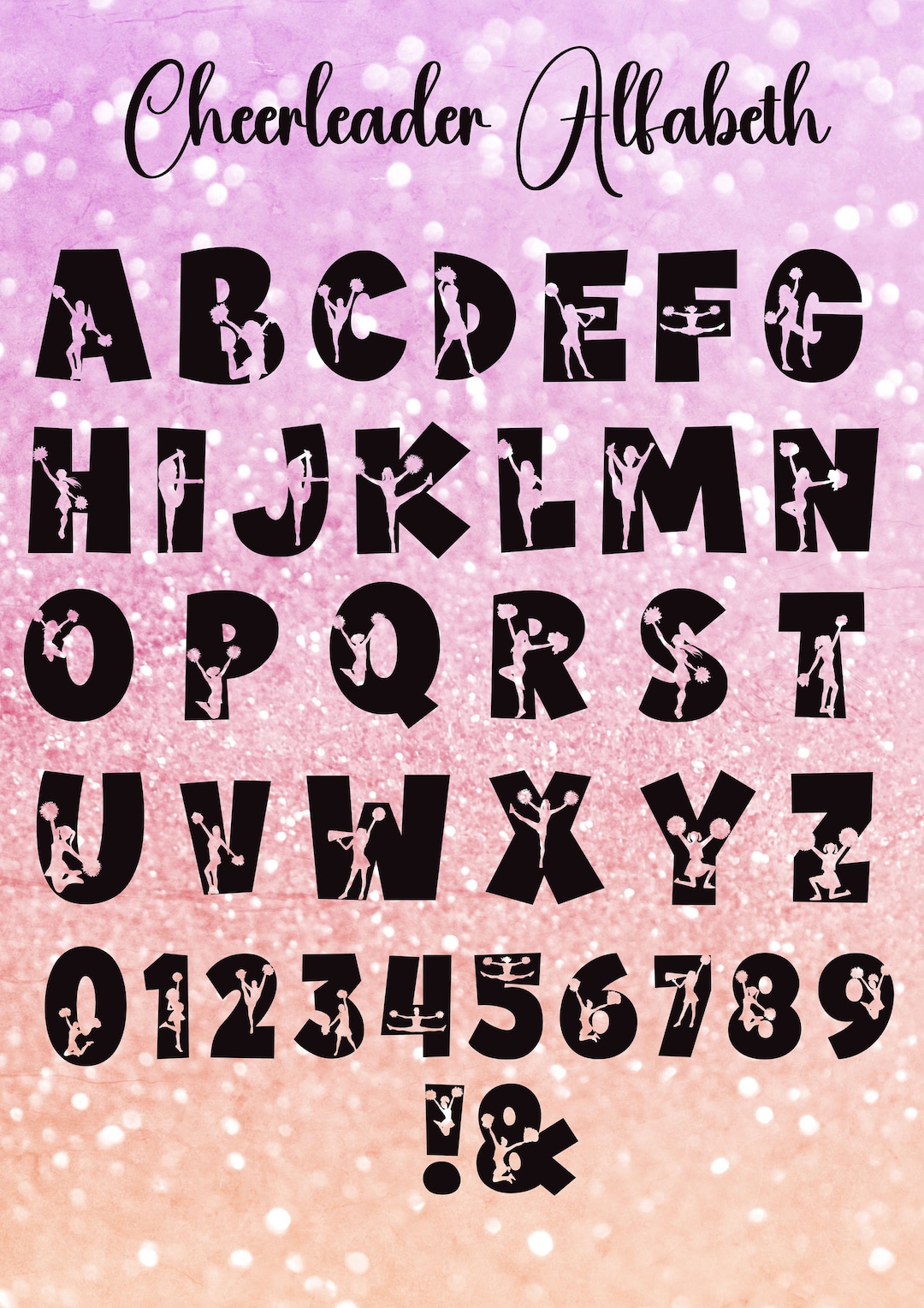 Cheerleader Alphabet File. Instant Download. Cheerleading SVG. Original ...
