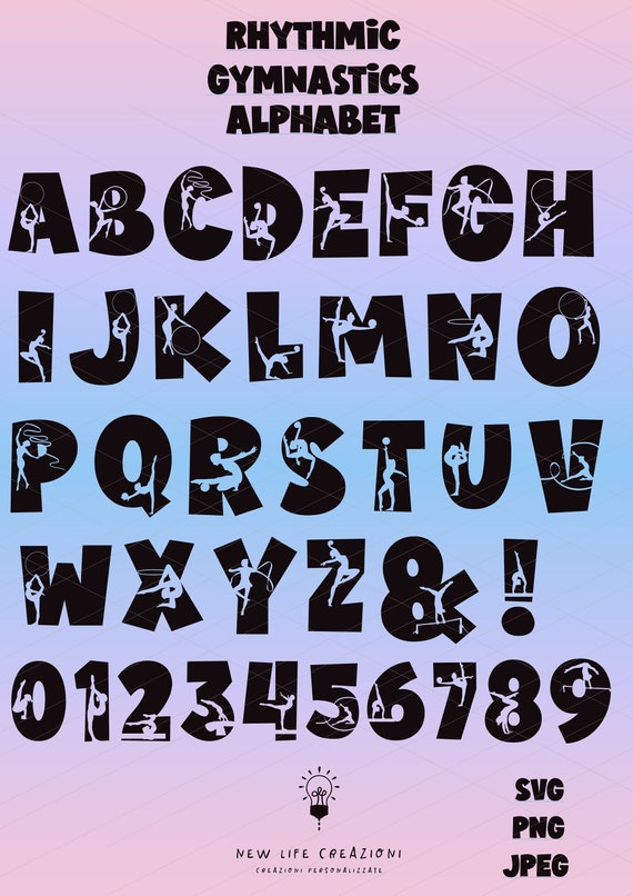SVG Gymnast Alphabet File. Instant Download. Rhythmic - Etsy