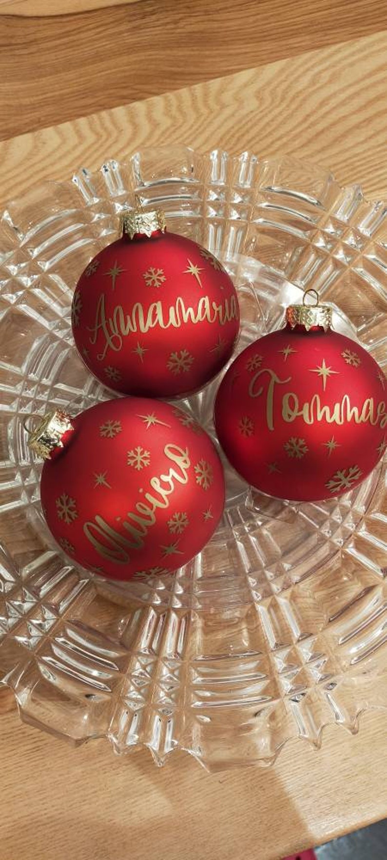 Personalized Christmas Balls. Glass Balls With Name. - Etsy UK