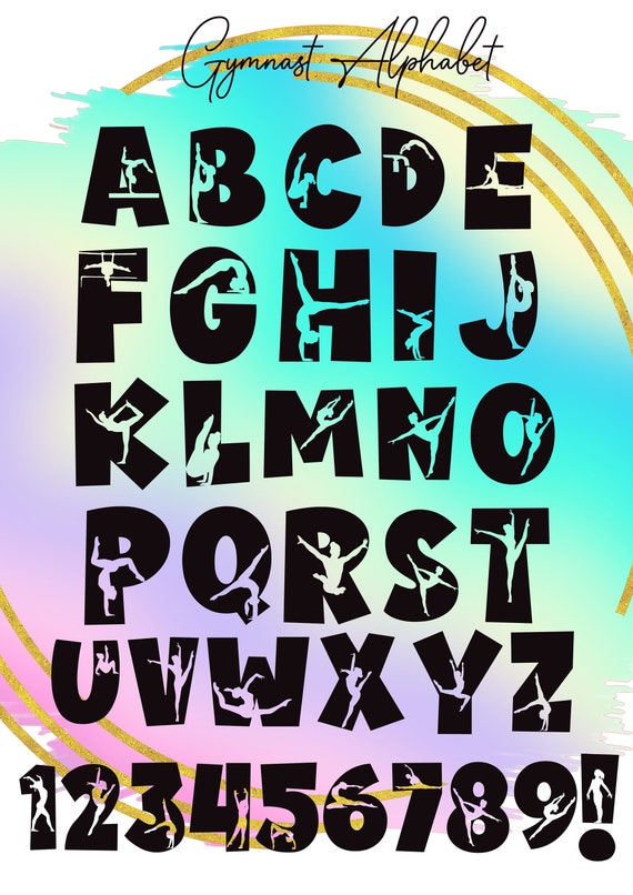 SVG Gymnast Alphabet File. Instant Download. Gymnastic SVG. - Etsy