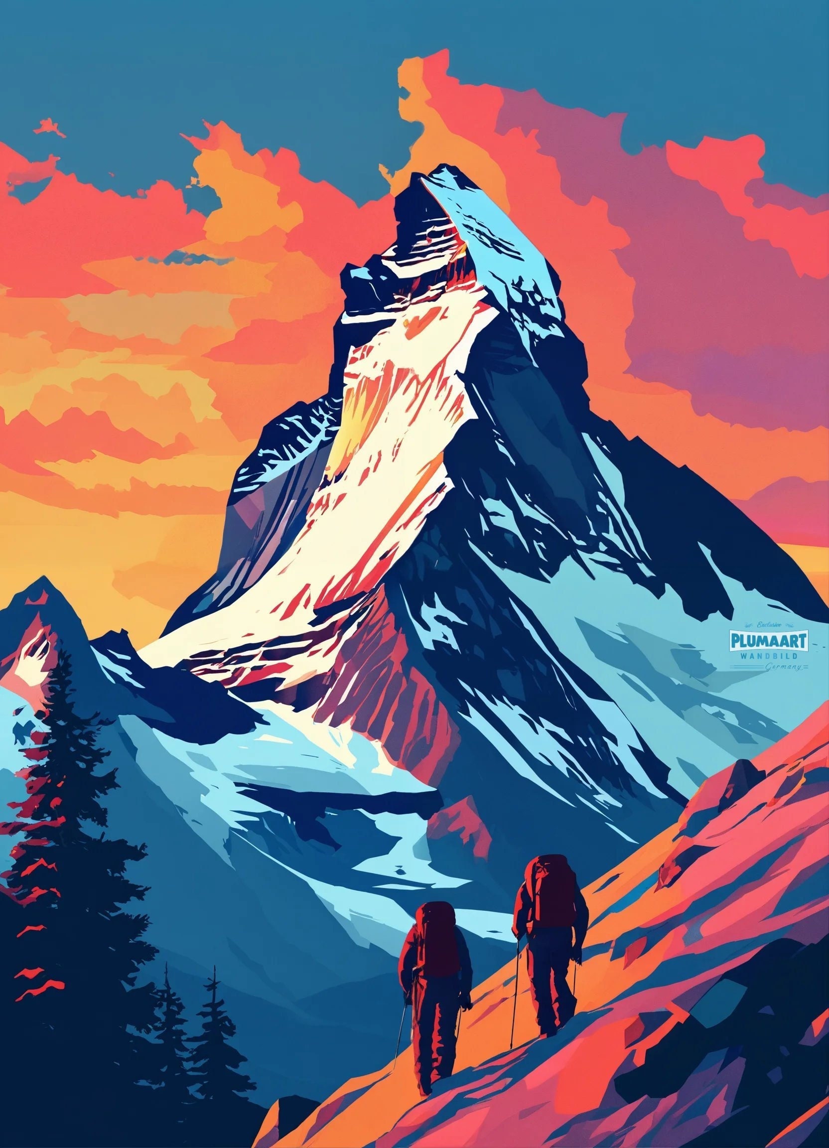 1645407 Ascending Matterhorn: Alpine Journey - Etsy