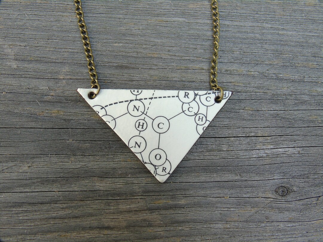 Biochemistry Necklace, Leather - Protein Structure - Etsy