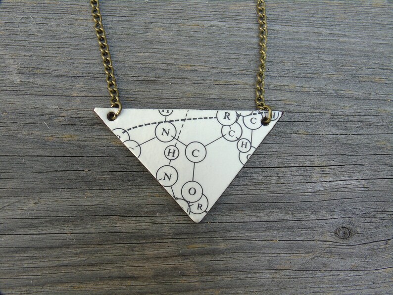 Biochemistry Necklace, Leather - Protein Structure - Etsy