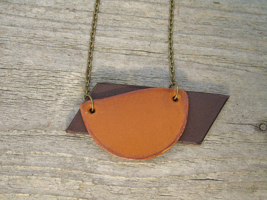 Leather Necklace, Layered - Etsy