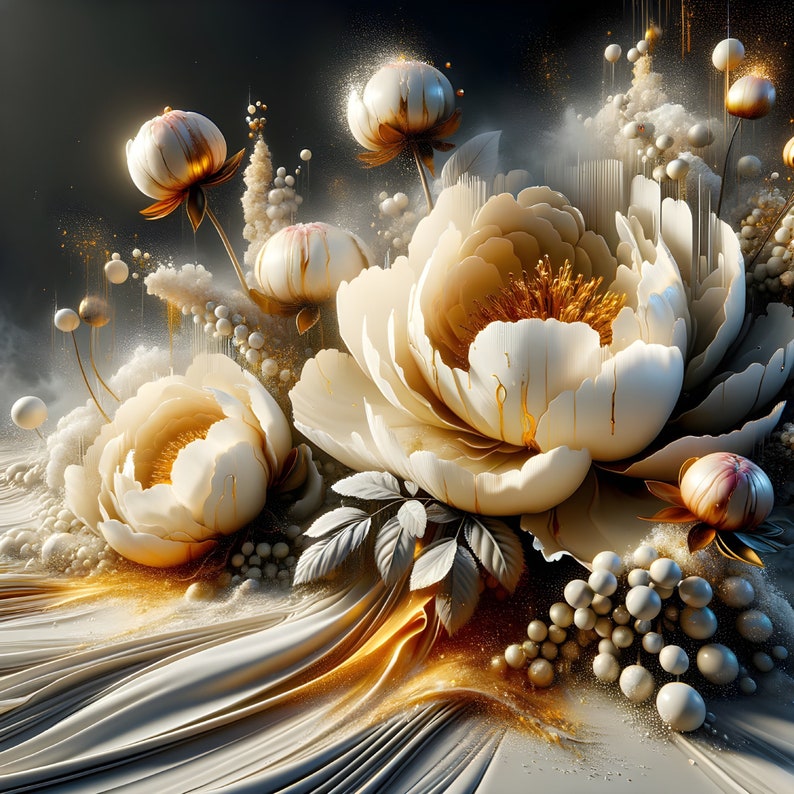 Flowers on Silk - Etsy