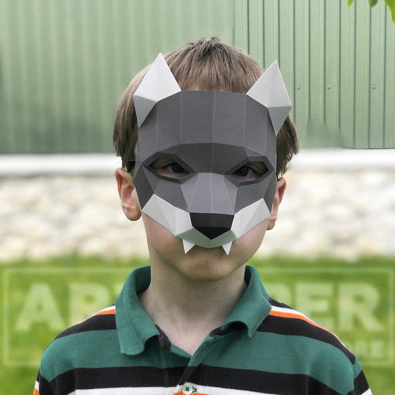 Wolf Face Mask - Etsy