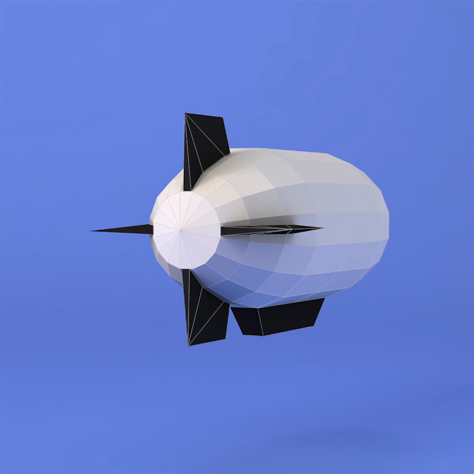 Papercraft Airship Airplane 3D Low Poly Paper Sculpture DIY - Etsy