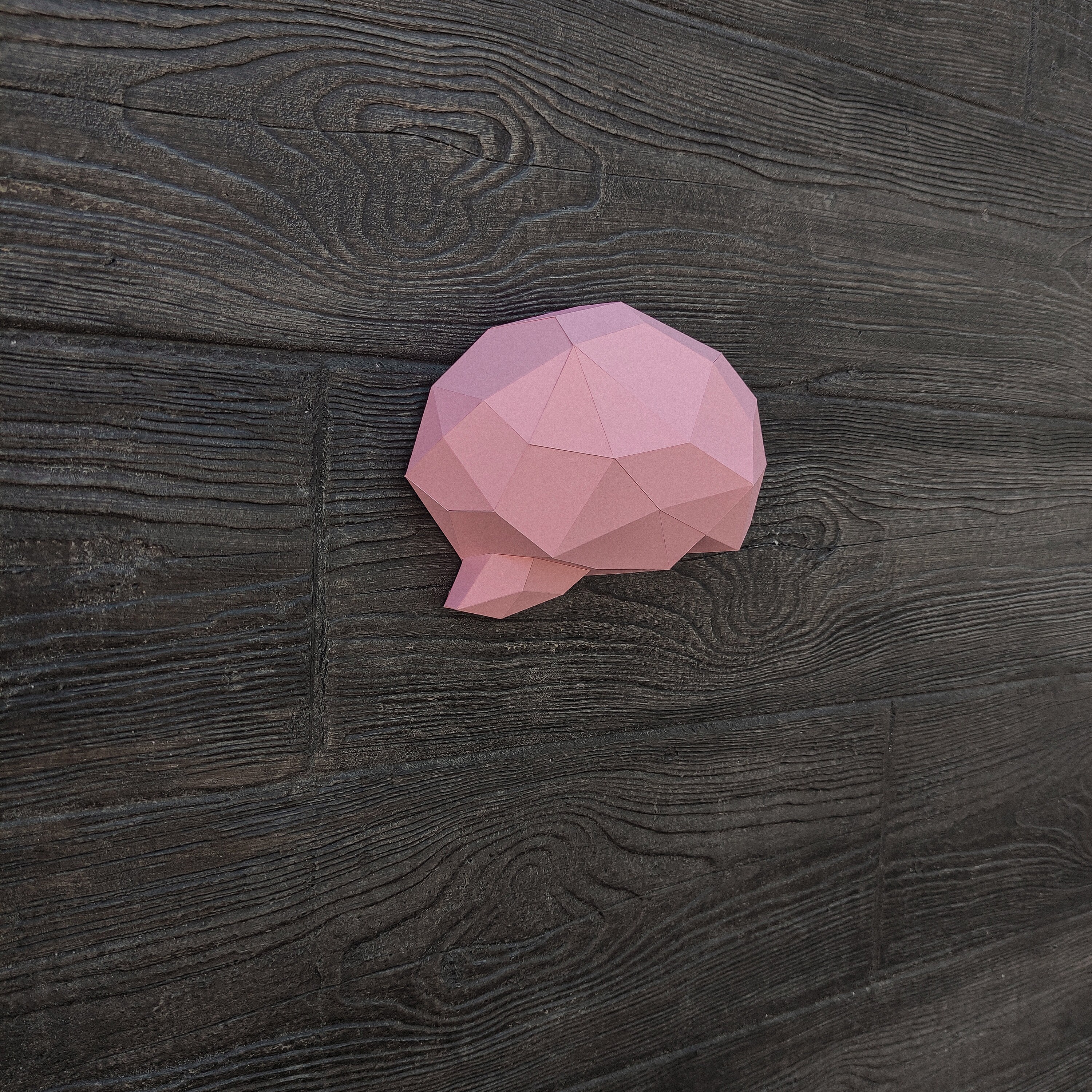 DIY Papercraft Human Brain Sculpture: Low Poly Wall Decor (PDF Pattern ...