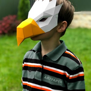 Papercraft EAGLE Bird Mask Animal 3D Low Poly Paper Mask DIY Cosplay ...