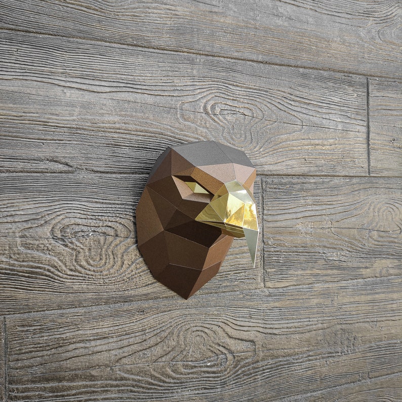 Papercraft EAGLE Animal 3D Low Poly Paper Sculpture DIY Gift - Etsy