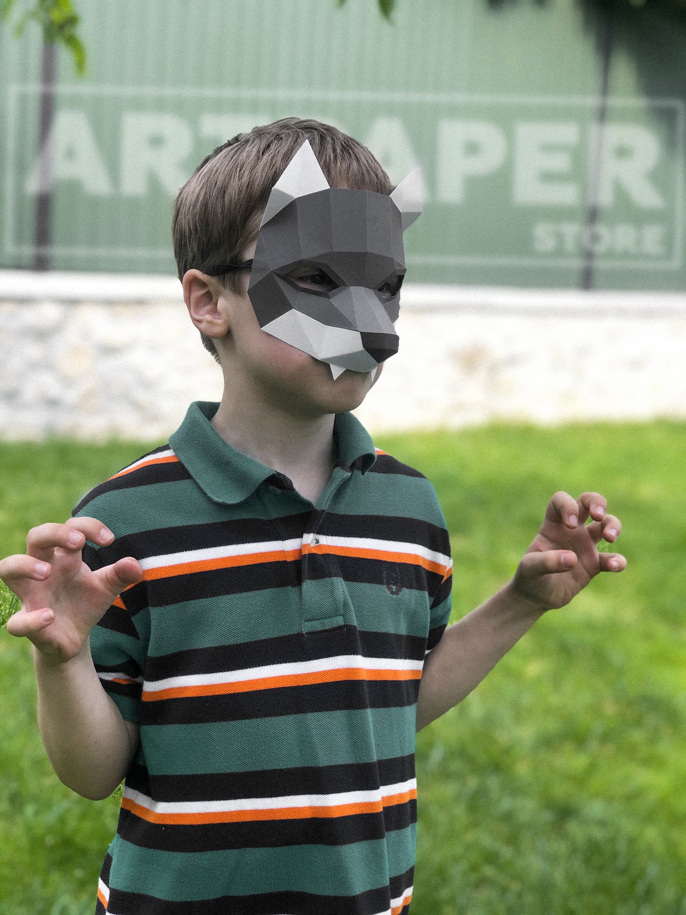 Papercraft Wolf Mask: 3D Low Poly DIY Cosplay (PDF Pattern) - Etsy