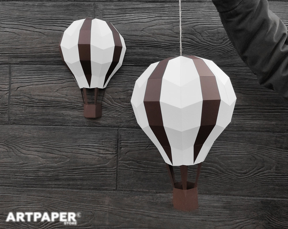 Papercraft Air Balloon Hot Air Balloon Papercraft Papercraft - Etsy ...