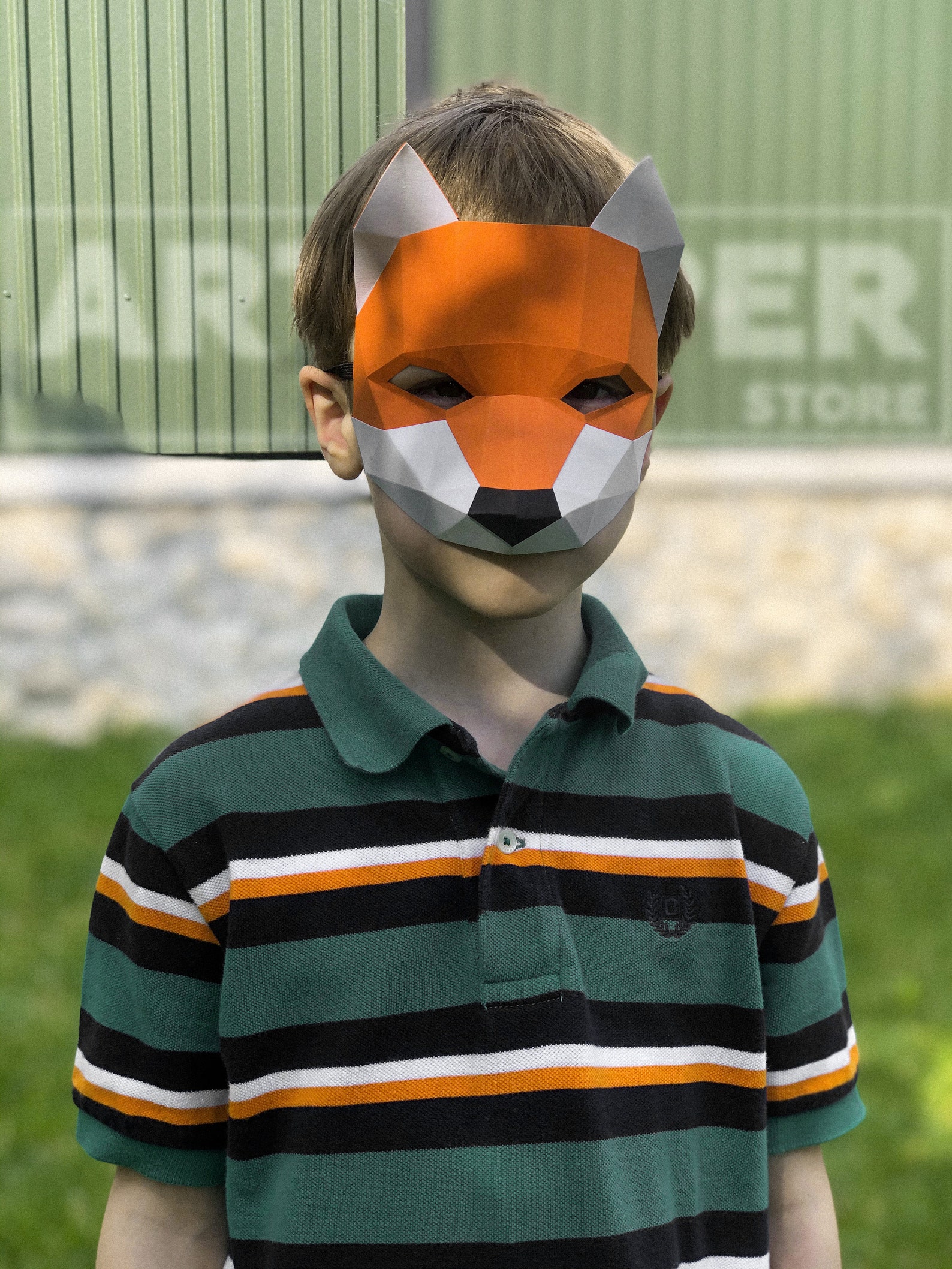 Papercraft FOX Mask Animal 3D Low Poly Paper Mask DIY Cosplay - Etsy