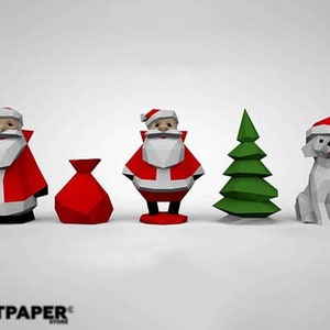 Papercraft SVG DXF Santa Claus V2 Toy 3D Low Poly Paper - Etsy Canada