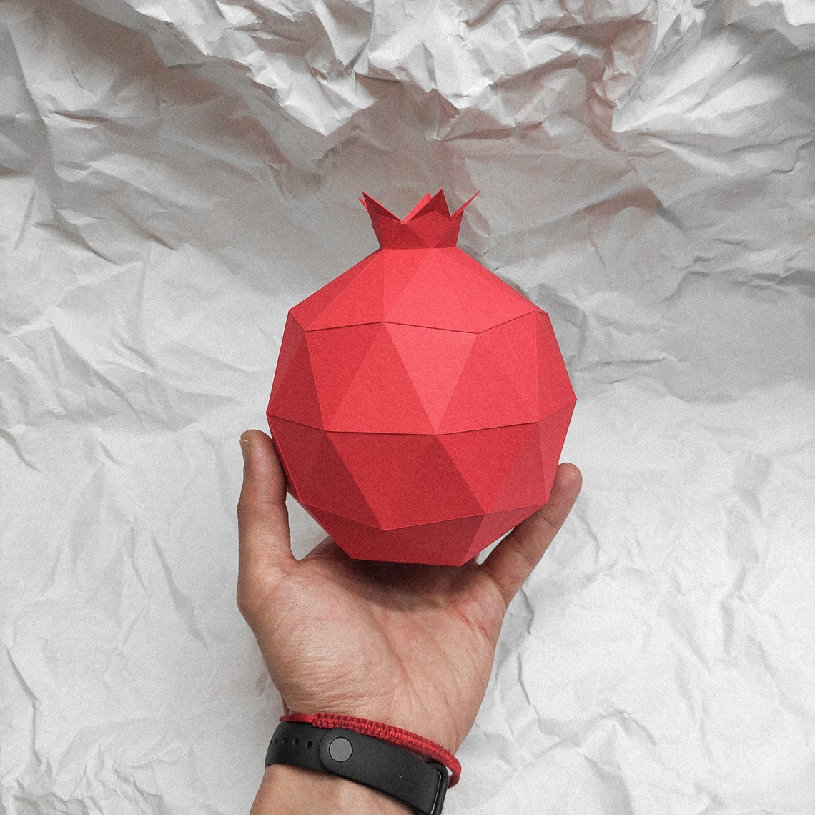 Papercraft Pomegranate Vegatable 3D Low Poly Paper Sculpture | Etsy