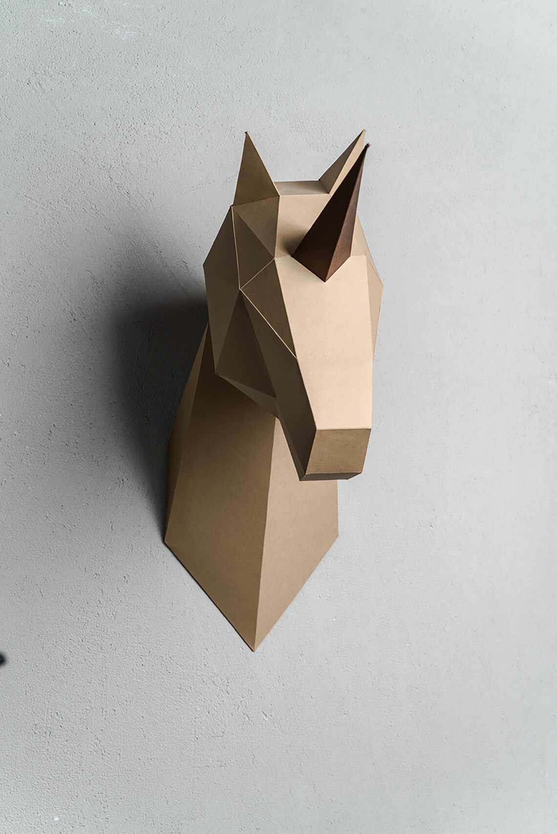 Papercraft Unicorn Trophy Animal 3D Low Poly Paper Sculpture | Etsy
