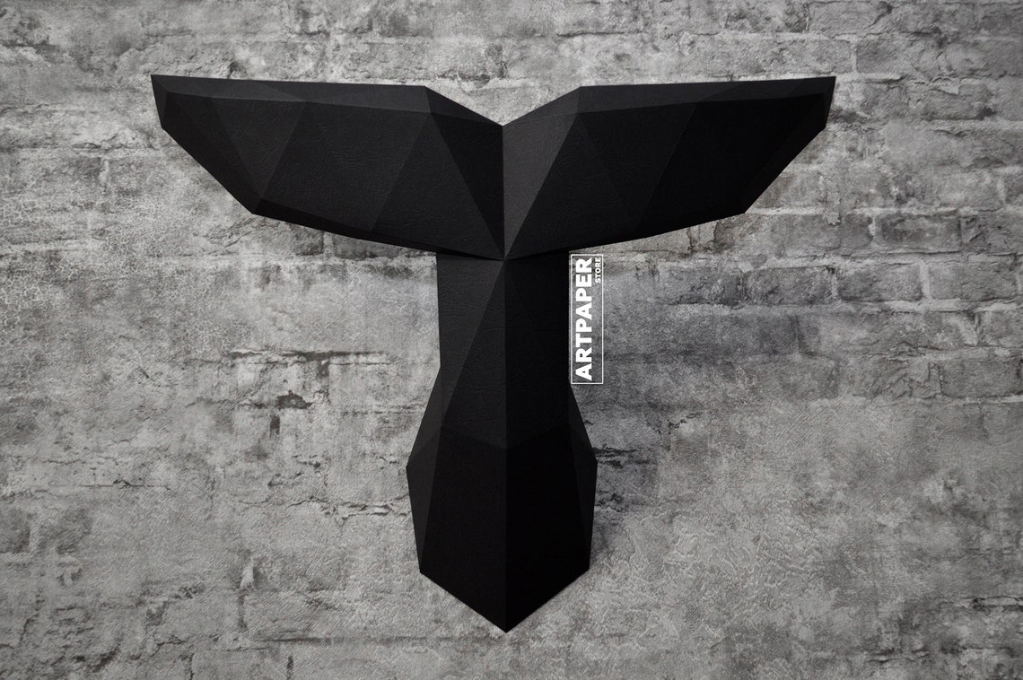 Papercraft Orca Tail: 3D Low Poly Paper Sculpture (PDF Pattern) - Etsy