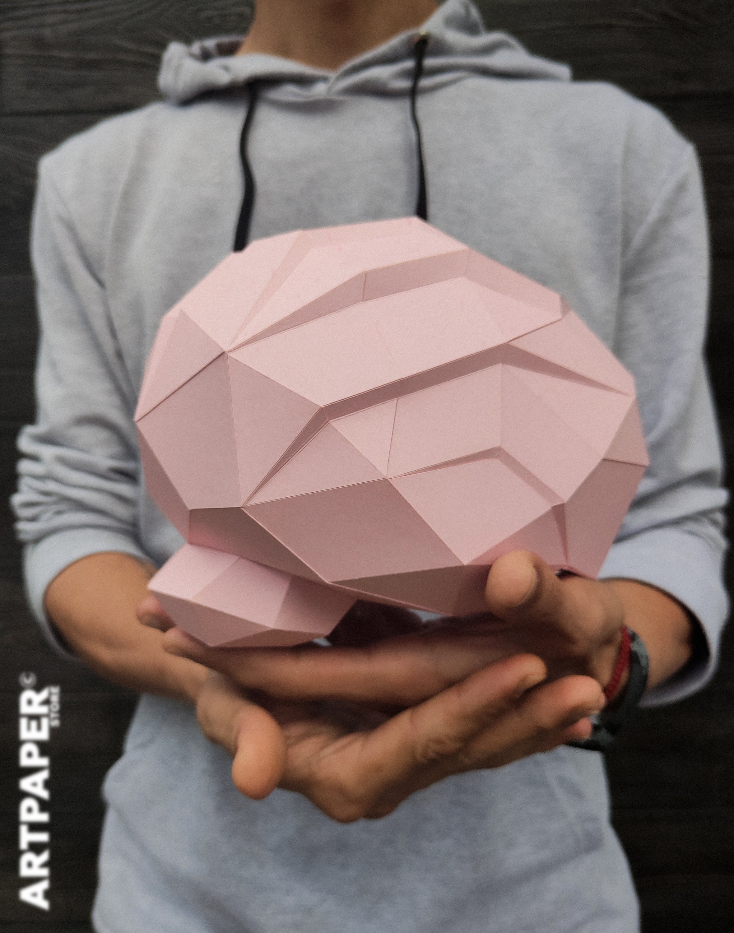 Papercraft Human Brain Sculpture: Low Poly DIY Template (PDF) - Etsy