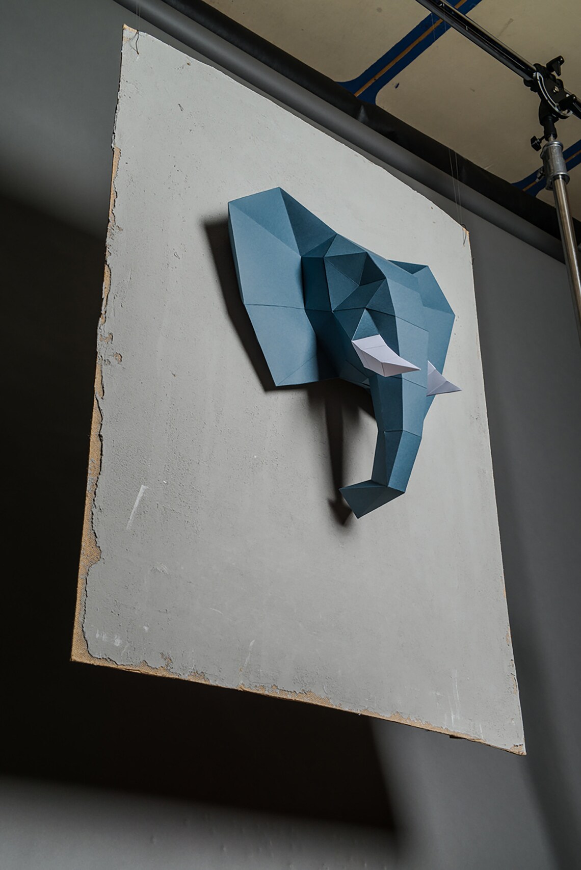 Papercraft Elephant Trophy Animal 3D Low Poly Paper Sculpture | Etsy