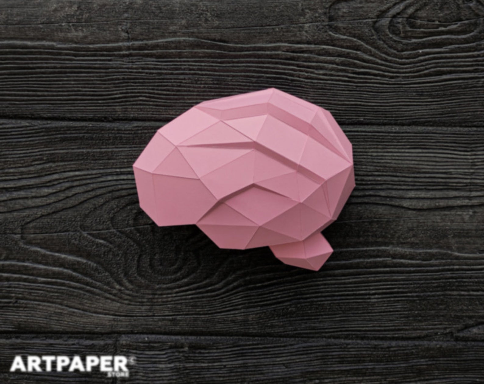 Papercraft Human Brain Trophy Valentines Day 3D Low Poly Paper - Etsy