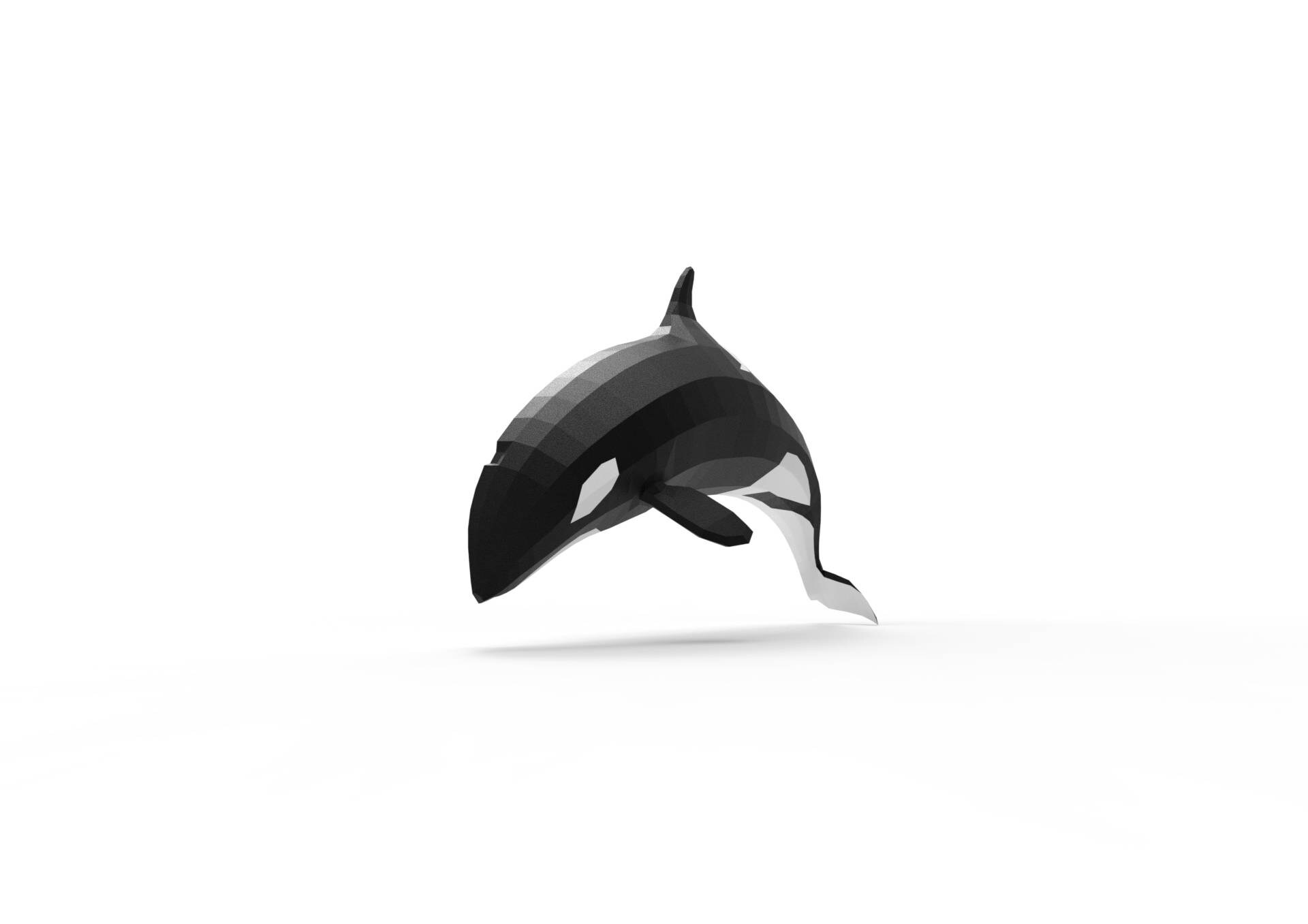 Papercraft Orca Animal 3D Low Poly Paper Sculpture DIY Gift - Etsy