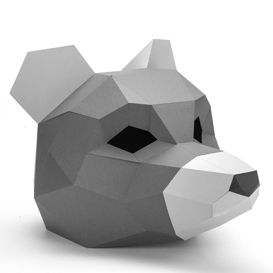 Papercraft Mouse Mask Animal 3D Low Poly Paper Sculpture DIY - Etsy