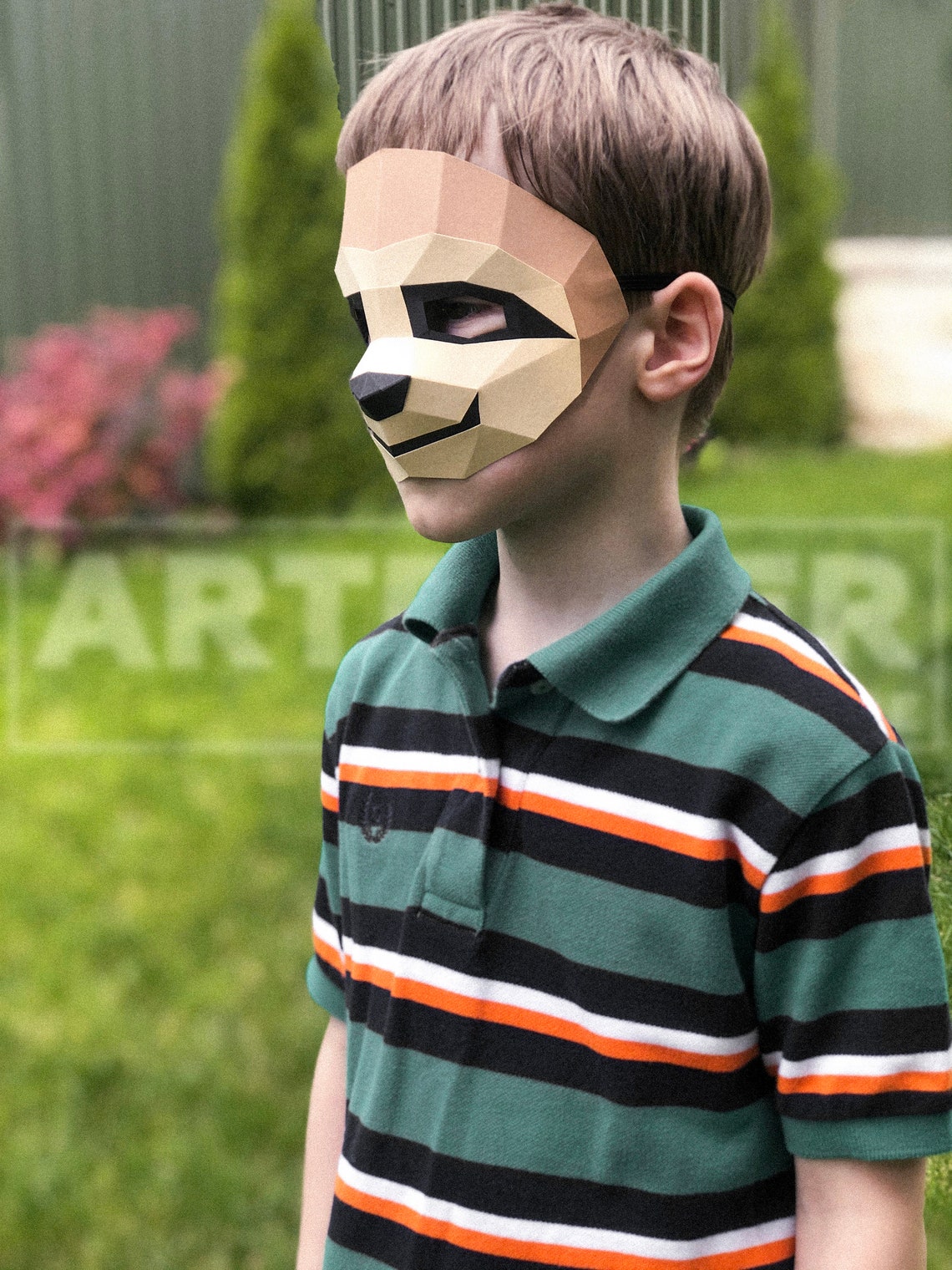 Papercraft SLOTH Mask Animal 3D Low Poly Paper Mask DIY - Etsy