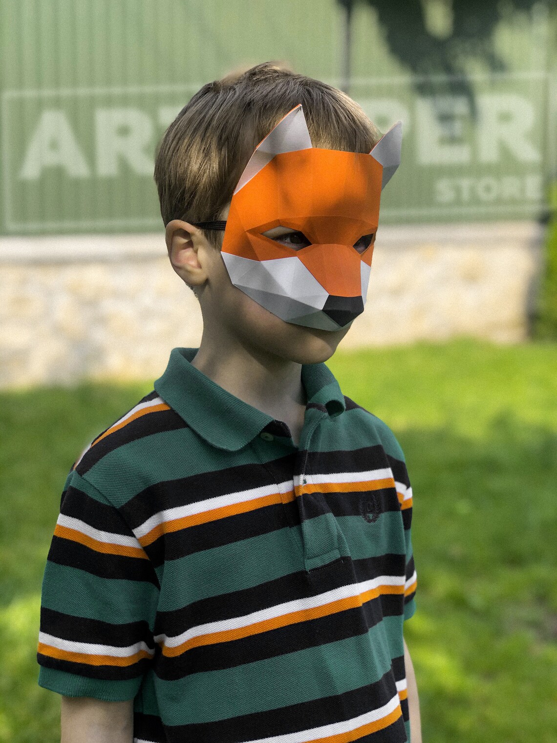 Papercraft FOX Mask Animal 3D Low Poly Paper Mask DIY Cosplay - Etsy