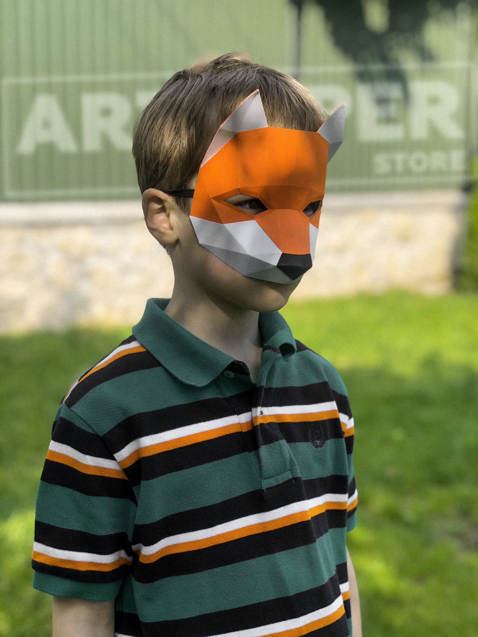 Papercraft FOX Mask Animal 3D Low Poly Paper Mask DIY Cosplay - Etsy